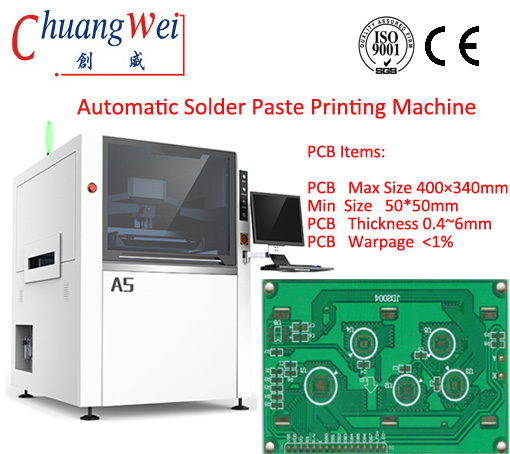 SMT LED PCB Automatic Stencil Printer Machine for Solder,CW-A5